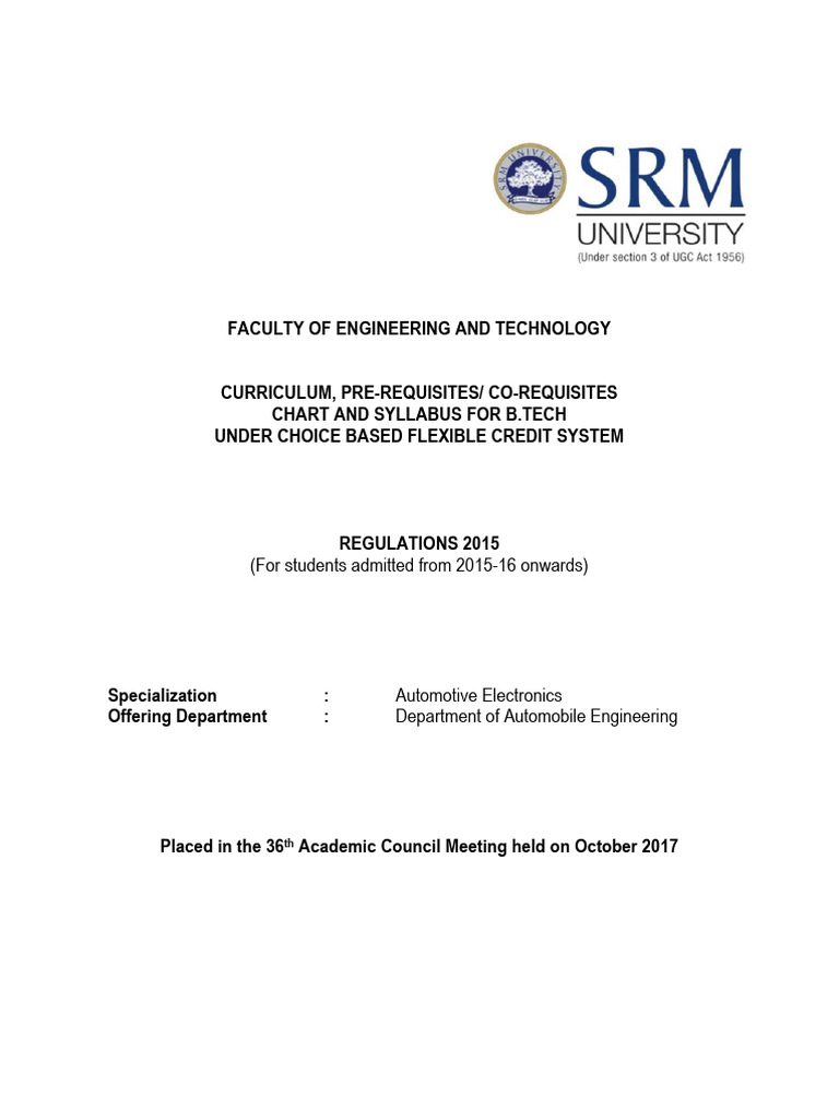 Btec Auto Specialization Syllabus | PDF | Engineering | Science