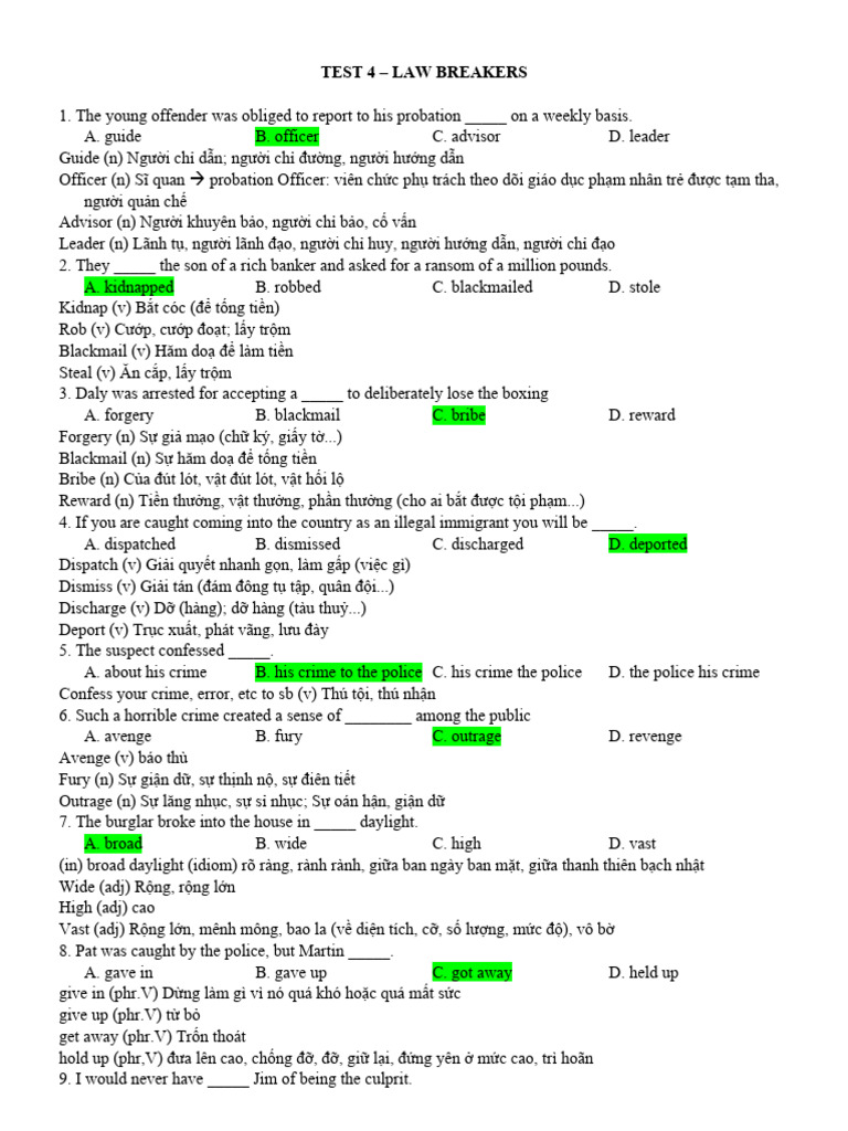 Test 4 Law Breakers | PDF