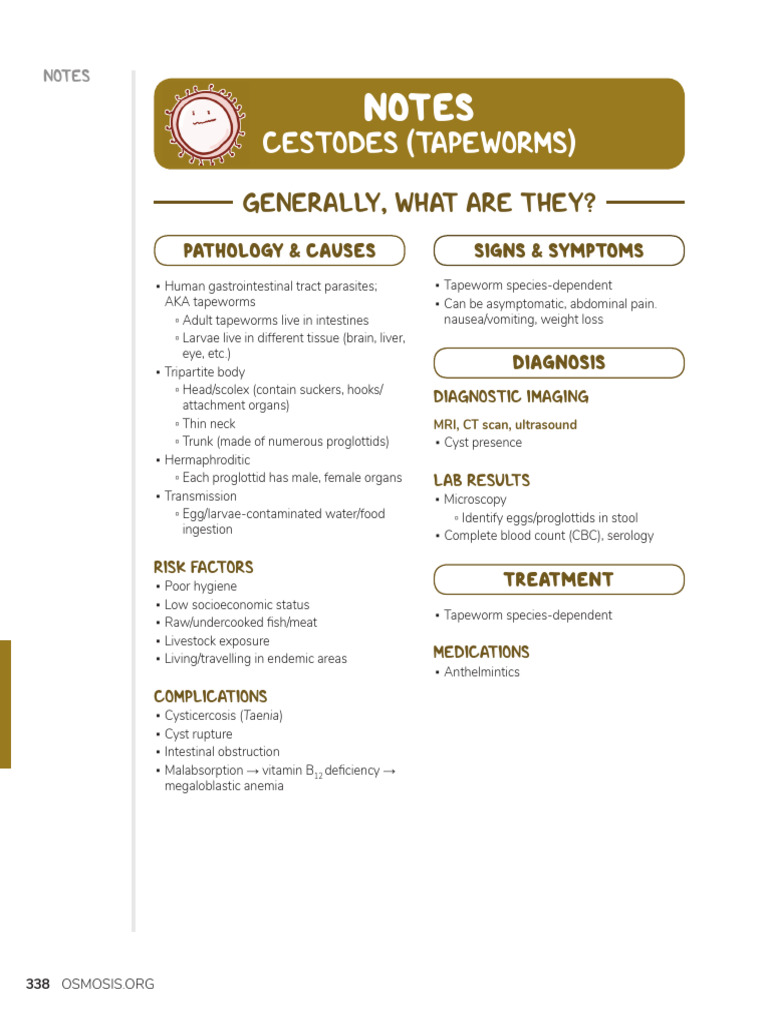Cestodes (Tapeworms) | PDF