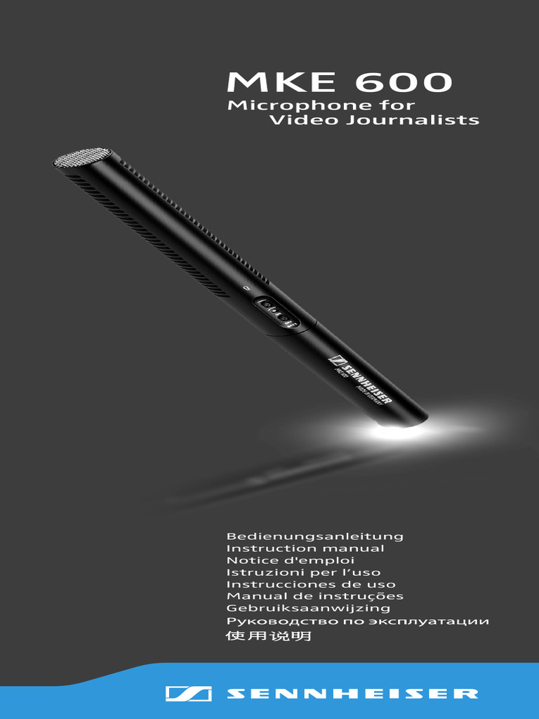 MKE 600 Microphone Manual | PDF | Electrical Engineering | Electronics