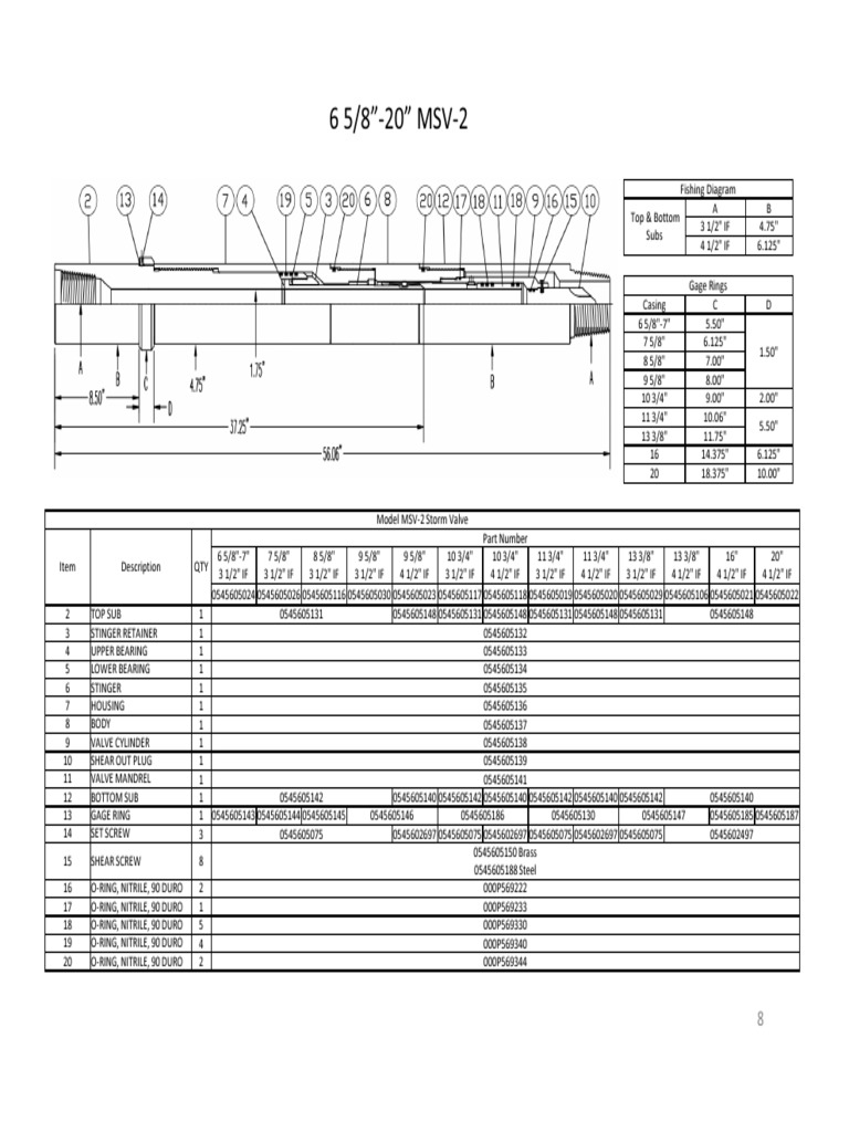 MSV-2 Storm Valve Drawing | PDF | Valve | Mechanical Engineering