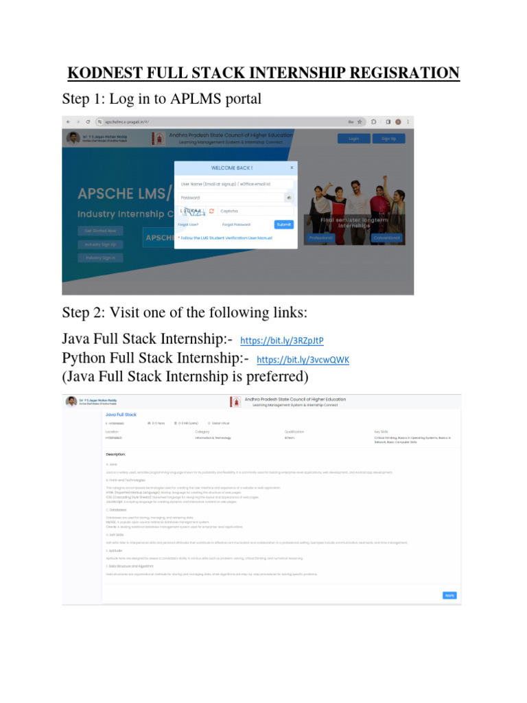 Kodnest Internship Registration | PDF | Business | Computers