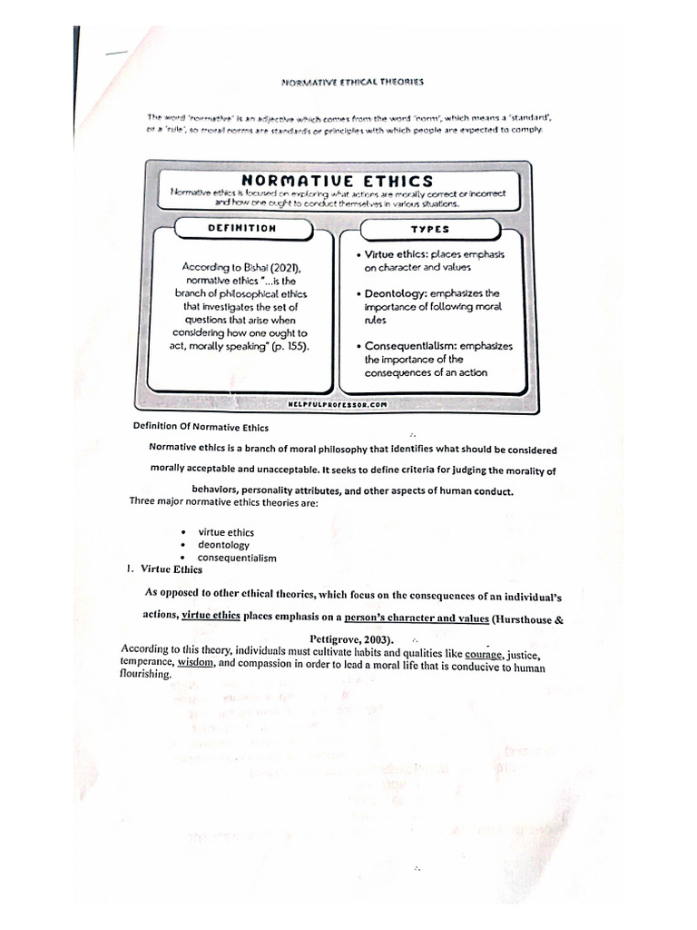 Normative Ethics | PDF