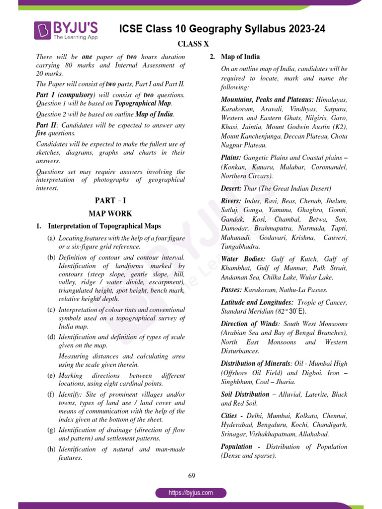 ICSE Class 10 Geography Syllabus 2023-24 | PDF | Waste Management ...