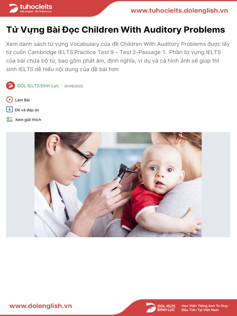 Children With Auditory Problems | PDF