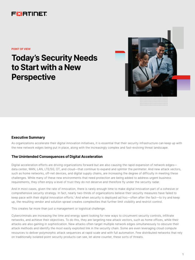 Today S Security Needs To Start With A New Perspective | PDF | Computer ...