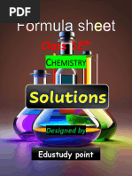 Electrochemistry 12 Formula Sheet | PDF | Electrochemistry | Anode