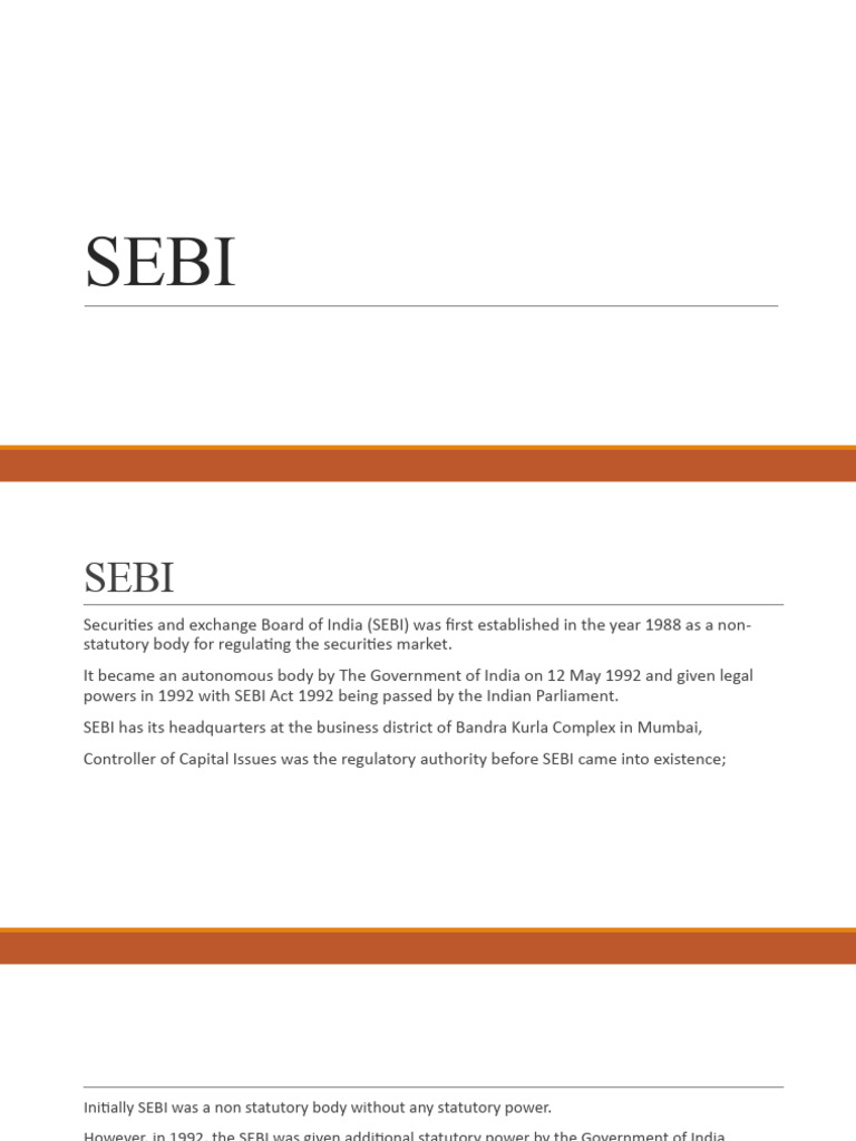Module III Sebi | PDF
