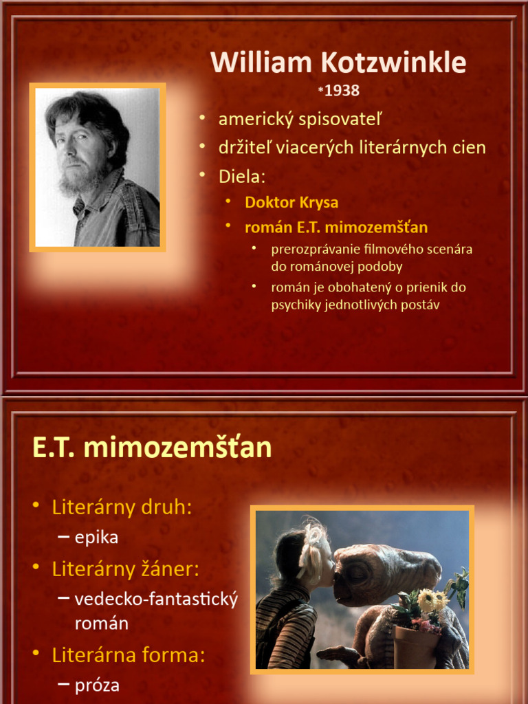 E.T. Mimozemšťan | PDF