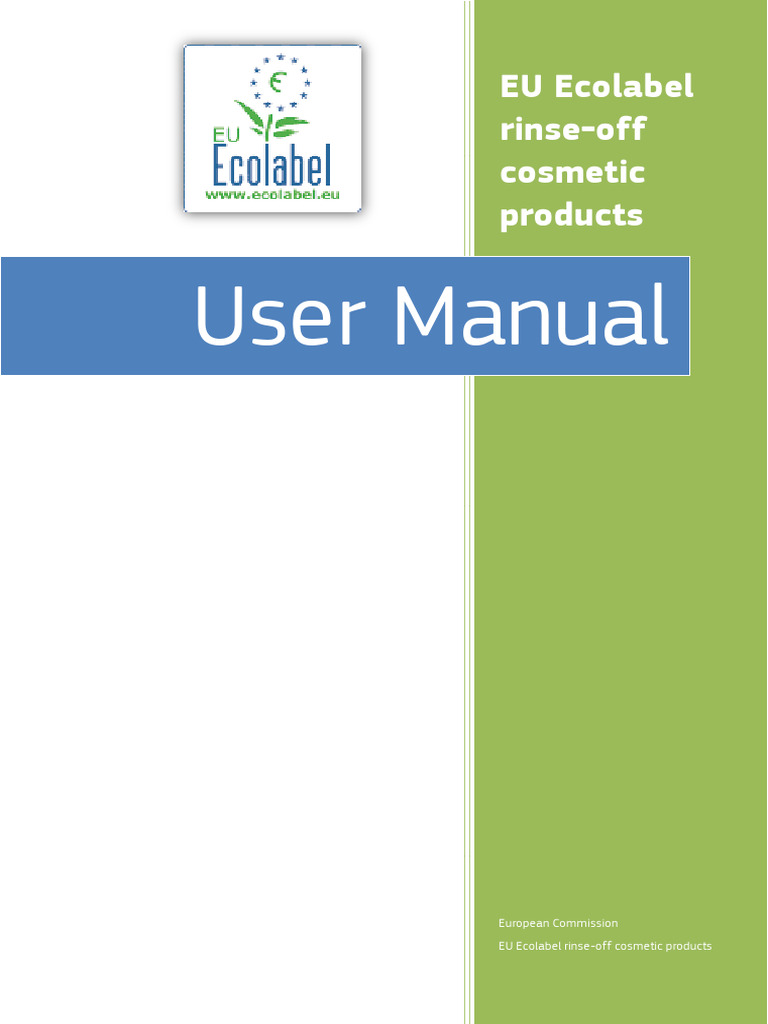User Manual Cosmetics | Download Free PDF | European Economic Area ...