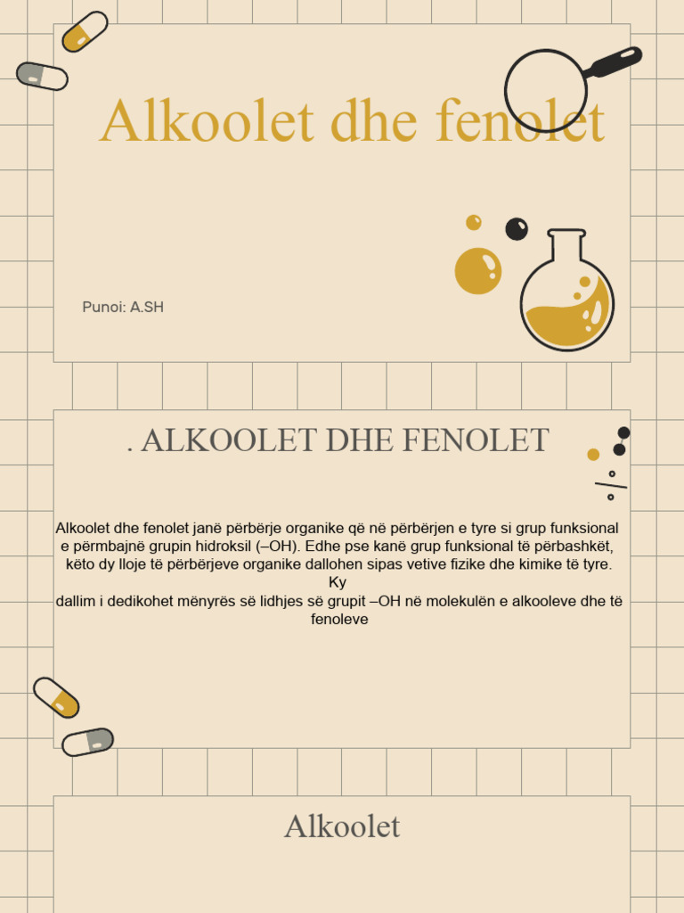 Alkoolet Dhe Fenolet | PDF