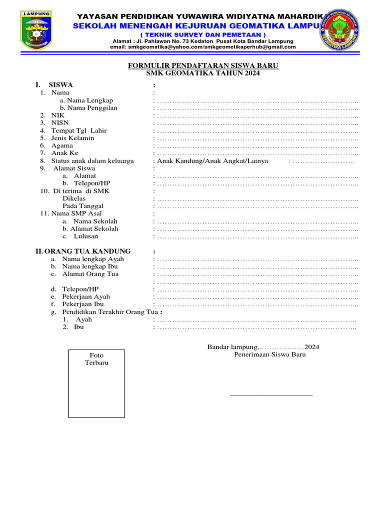 Formulir Baru 2024 | PDF