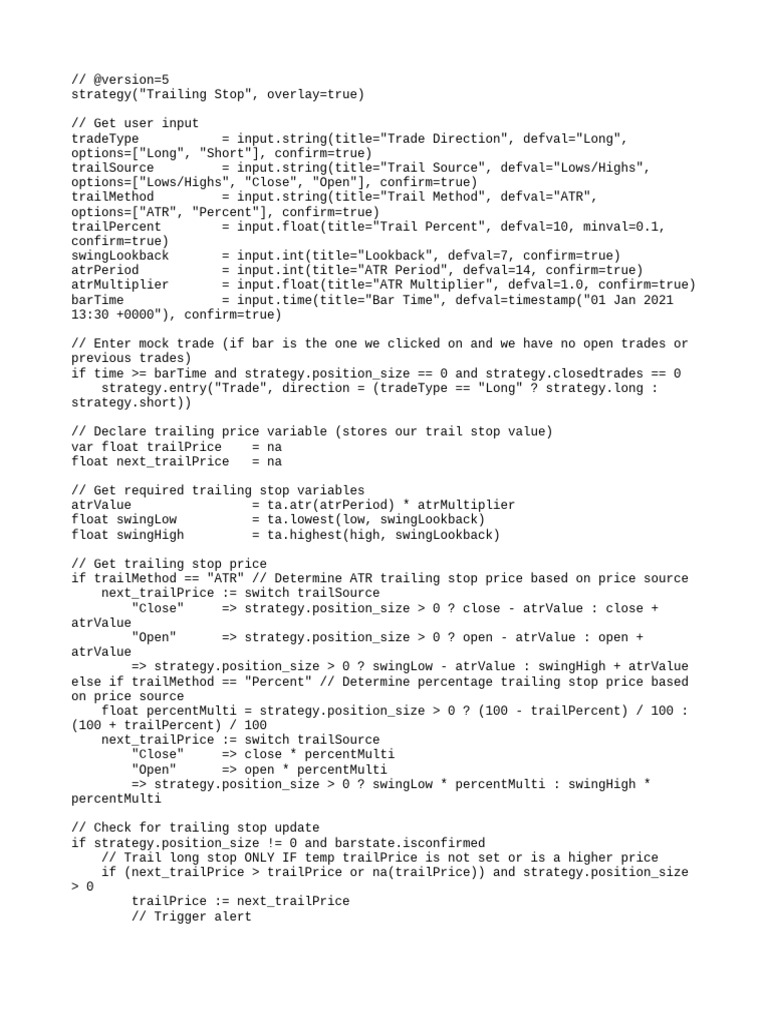 Trailing Stops 1 | Download Free PDF | Computer Programming | Computing