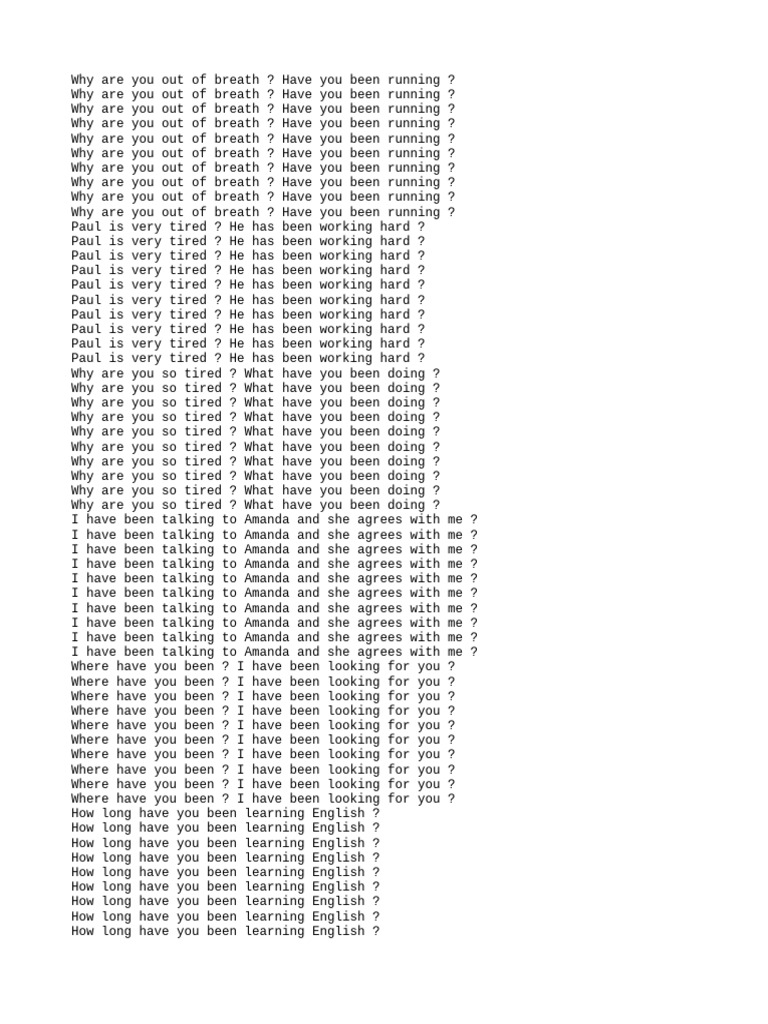 Present Perfect Continuous | PDF | Language Arts & Discipline