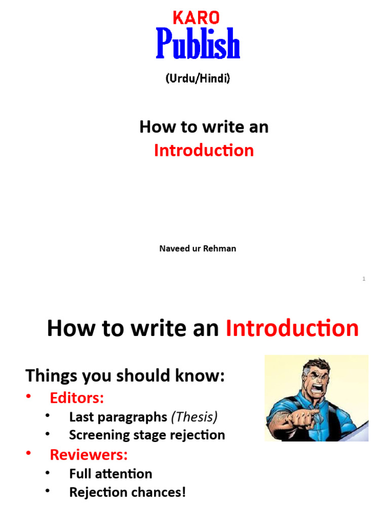 How To Write An Introduction | Download Free PDF | Science | Cognition