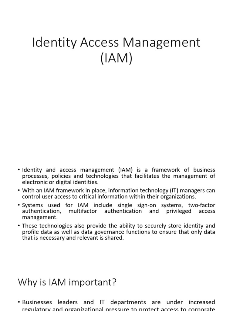 CC Identity Access Management (IAM) | Download Free PDF ... CC Identity Access Management (IAM) | Download Free PDF ...