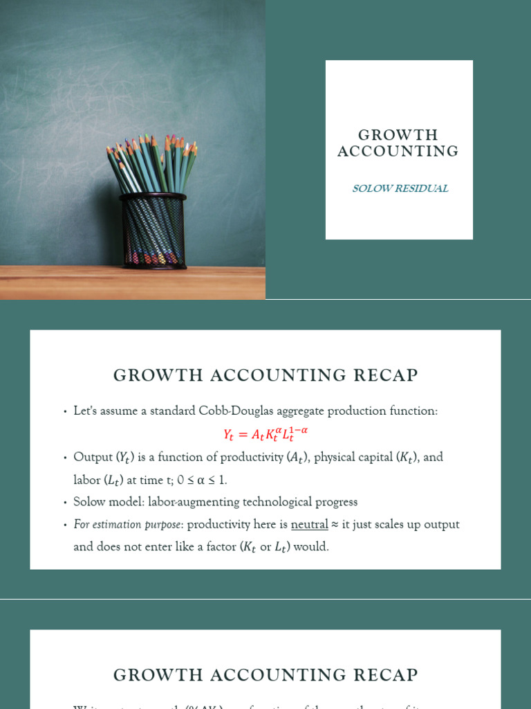 Growth Accounting | PDF | Economic Growth | Production Function