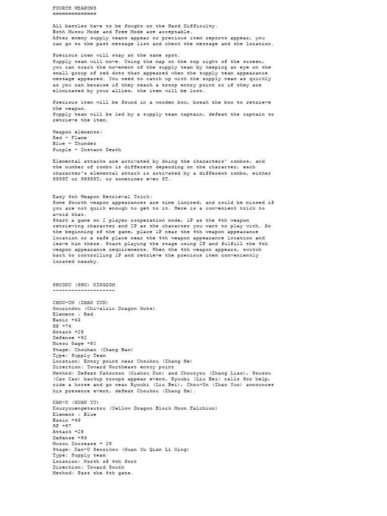 4TH Weapons DW3 (INGLES) | PDF