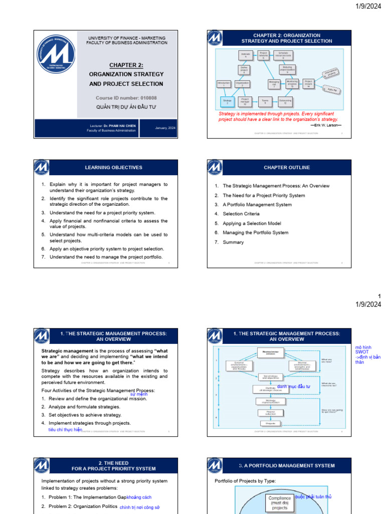 QLDA - Chapter 2-Organization Strategy and Project Selection | PDF ...
