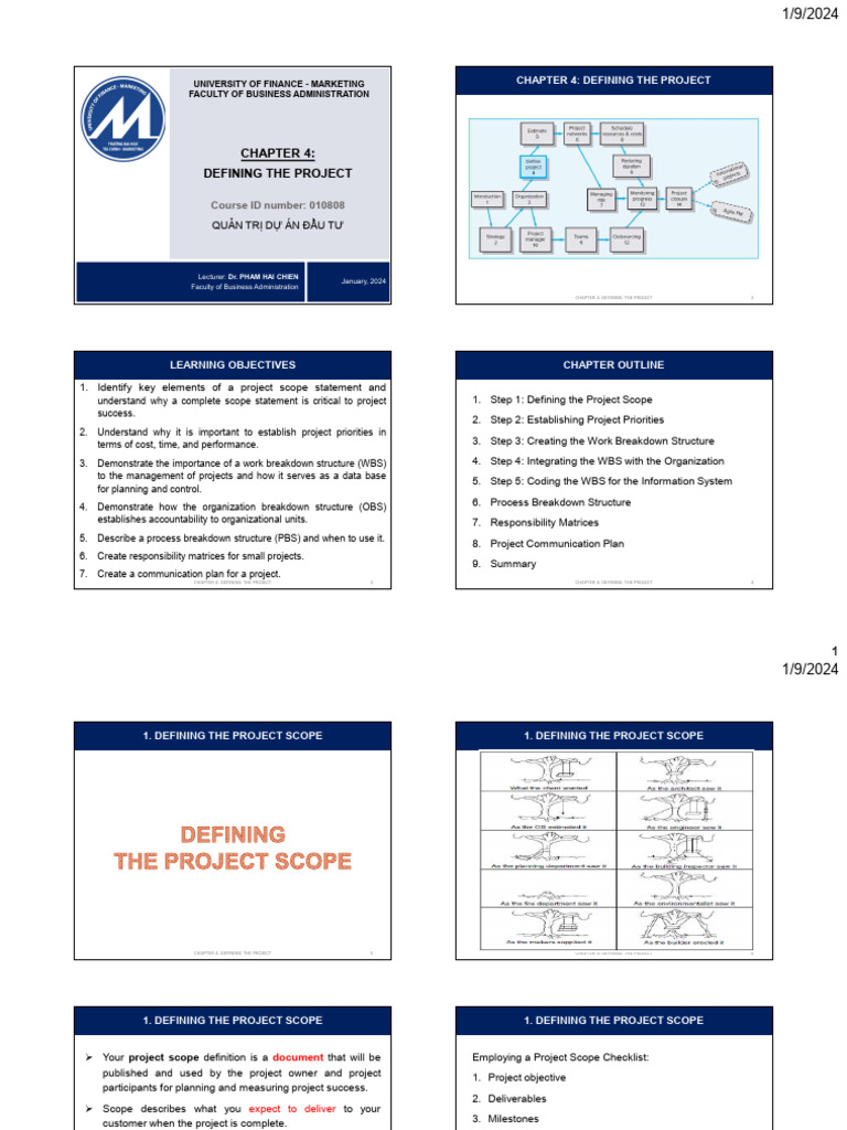 QTDA - Chapter 4-Defining The Project | PDF | Information Technology ...