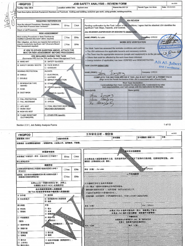 Cutting and Welding Work (Laydown) | PDF