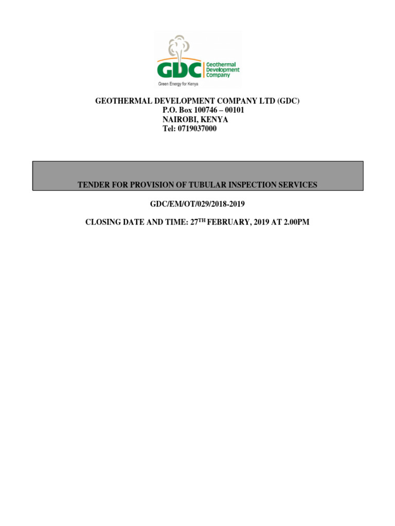 029 Tubular Inspection | PDF | Procurement | Legal Tender