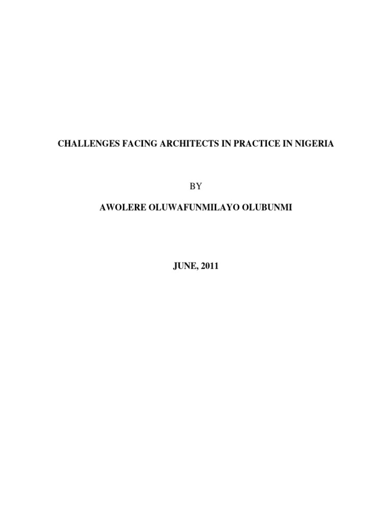 Challenges Facing Architects in Practice | PDF | Architect | Recession