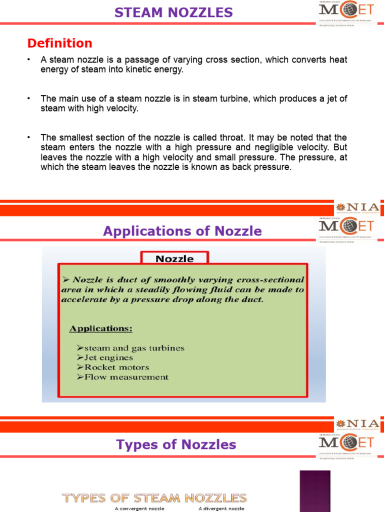Steam Nozzles and Turbines | PDF | Turbine | Mechanical Engineering