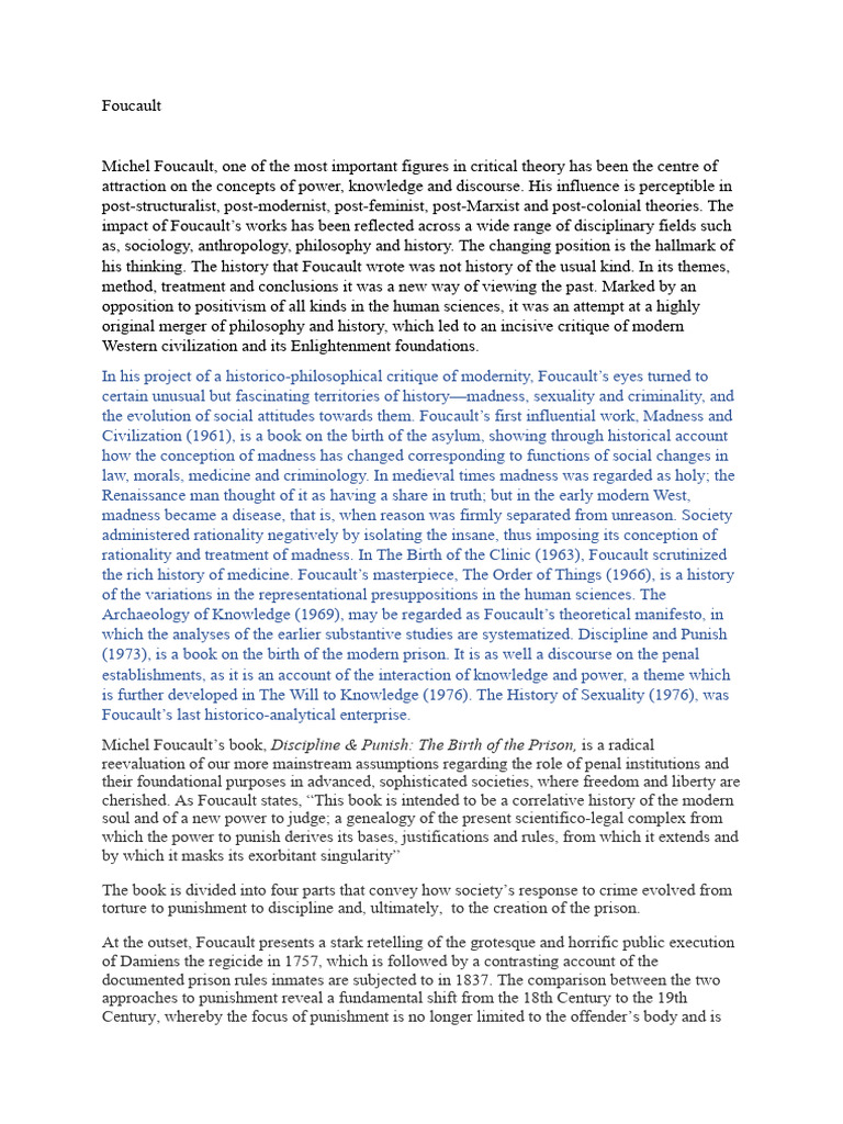 Foucault | PDF | Michel Foucault | Prison
