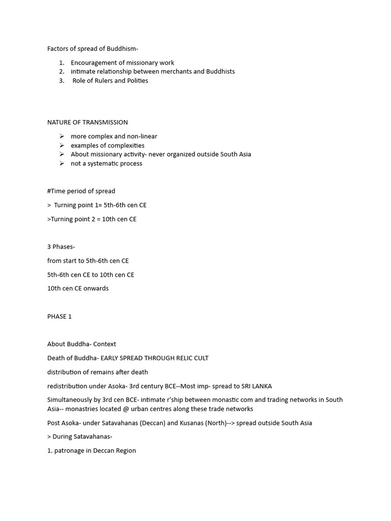 Factors of Spread of Buddhism | PDF | China | World Politics