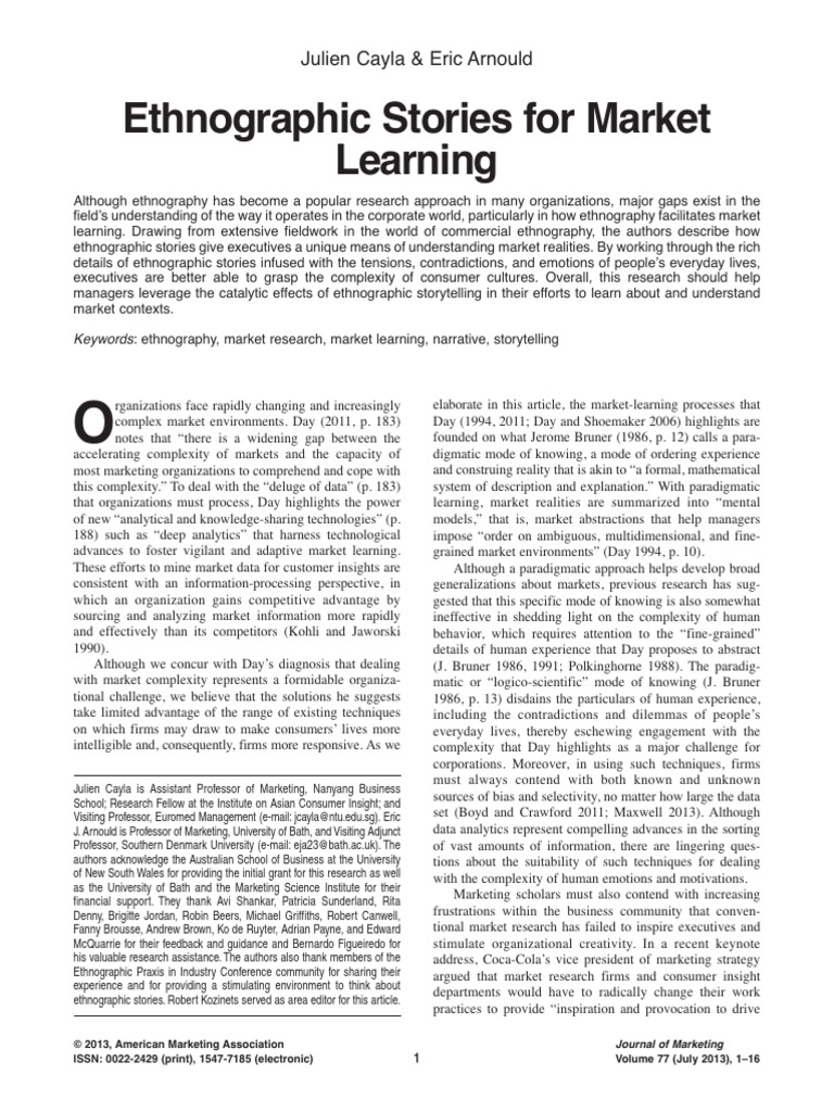 Ethnographic Stories | PDF | Ethnography | Narrative