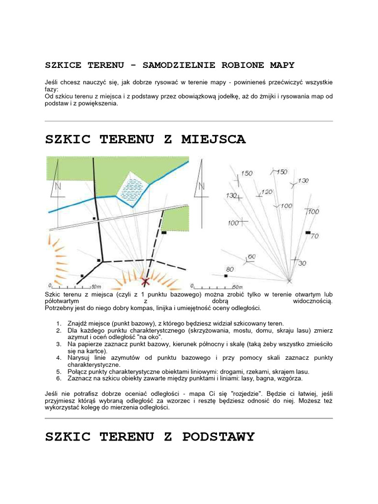 Szkic Terenu Z Miejsca | PDF