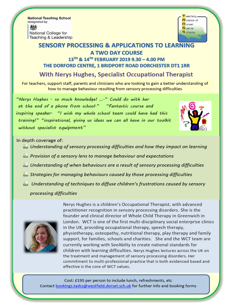 FLYER Sensory Processing | PDF | Psychotherapy | Occupational Therapy