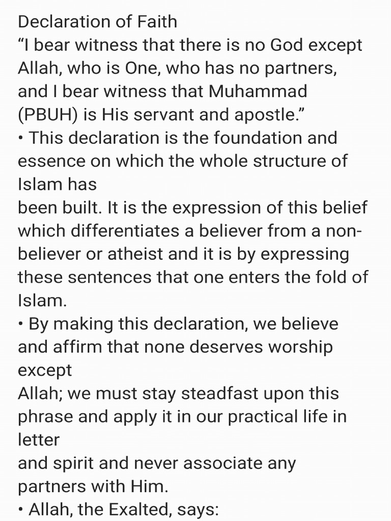 Shahadah | PDF