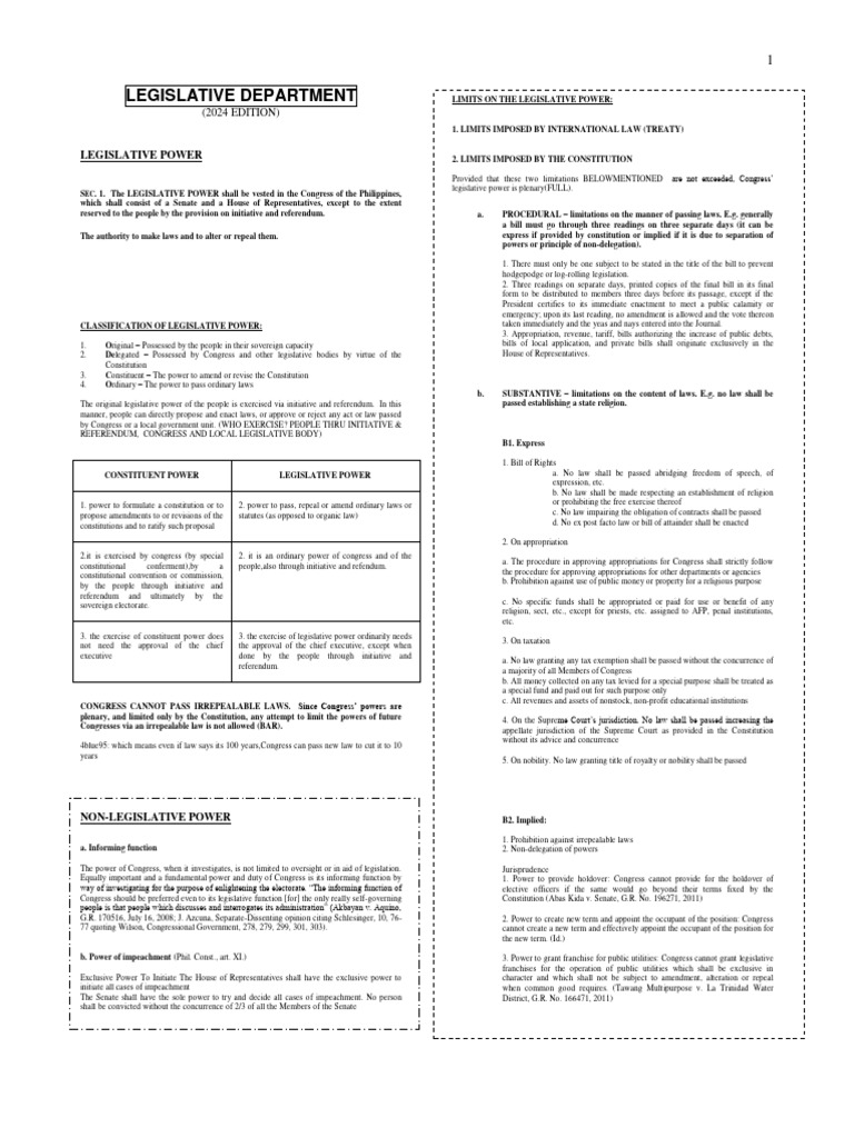 4) Legislative | PDF | United States Congress | American Government