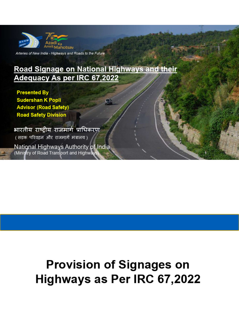 IRC - 67 - 2022 - Traffic Sign | PDF | Road | Traffic