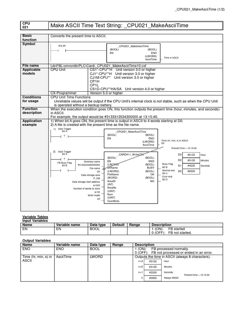 CPU021 MakeAsciiTime | PDF | Filename | Computer Science