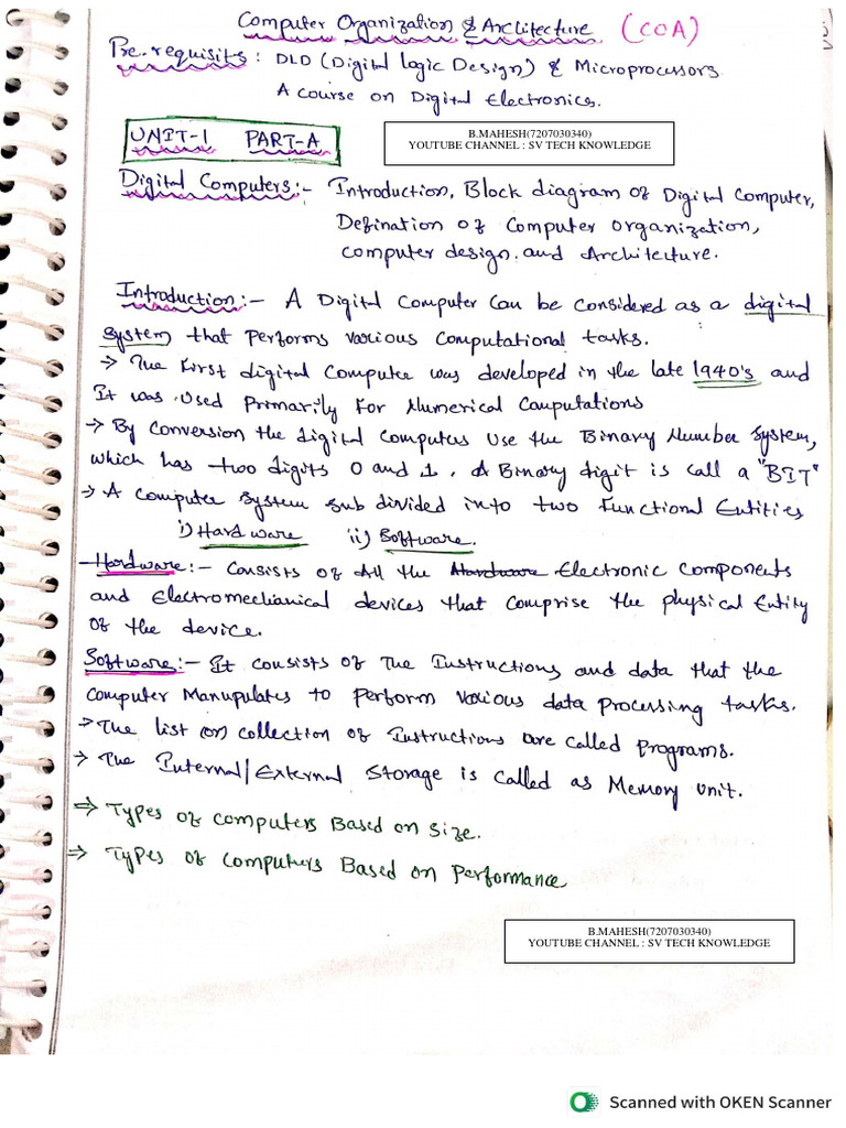 1.Coa Unit 01 Part A | PDF 1.Coa Unit 01 Part A | PDF