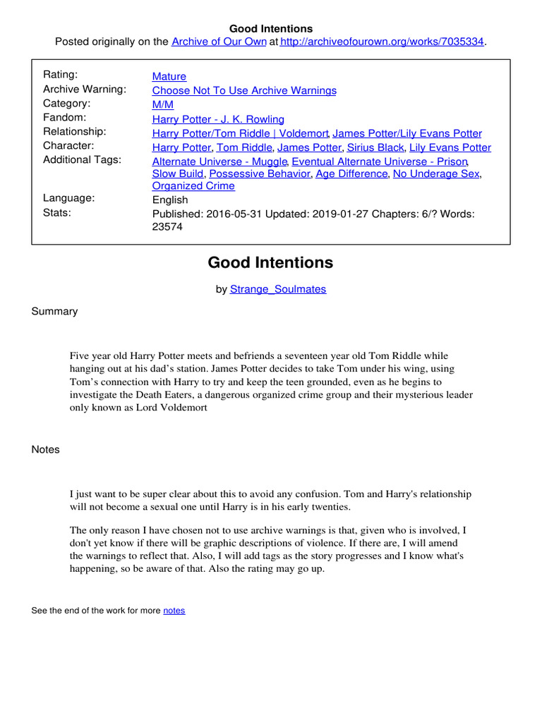 Good Intentions | PDF | Harry Potter