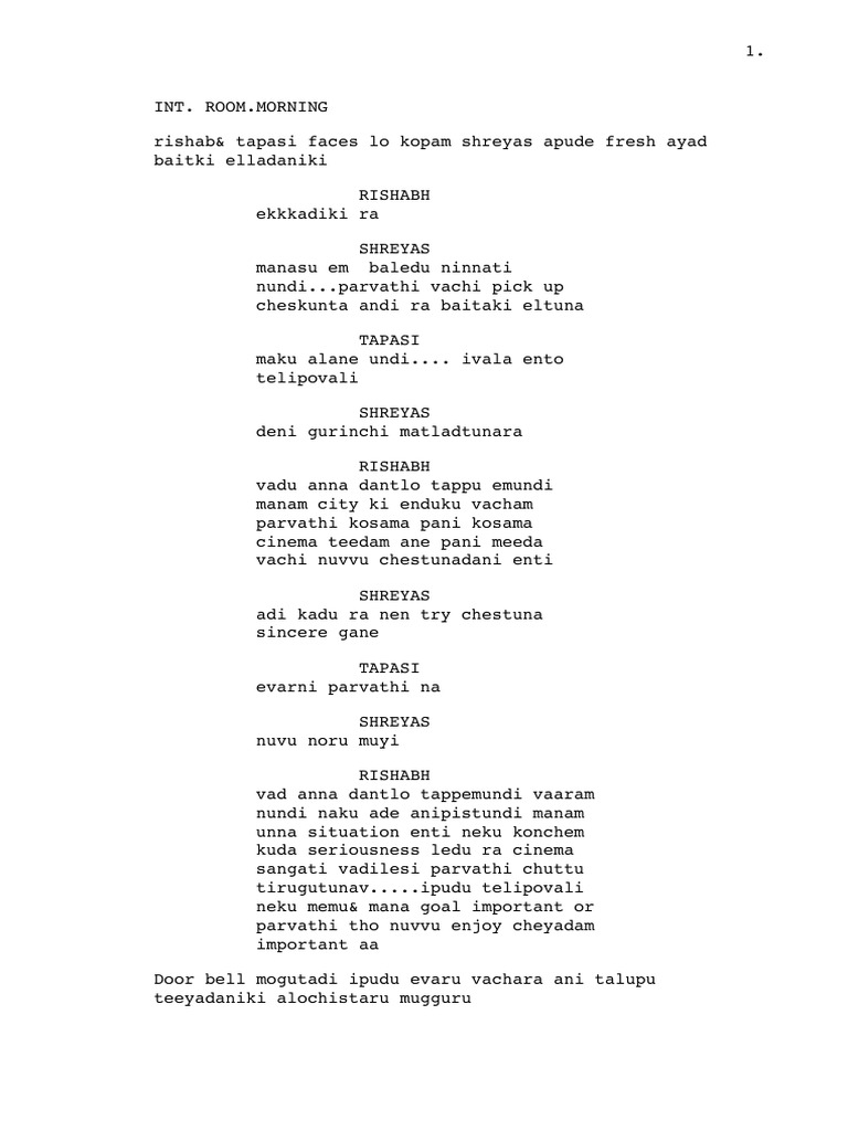 Screenplay-2 | PDF