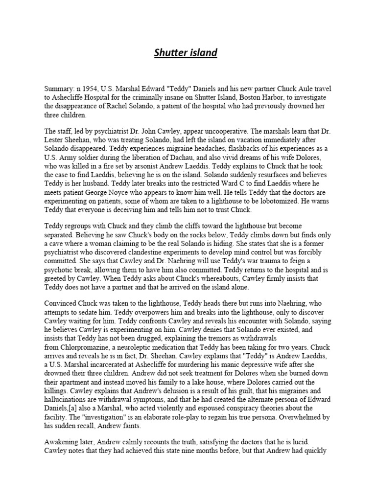 Shutter island | PDF