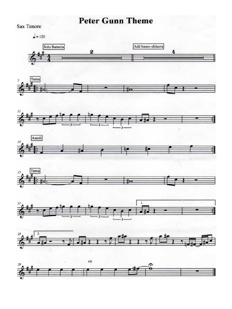 Peter Gunn Theme | PDF