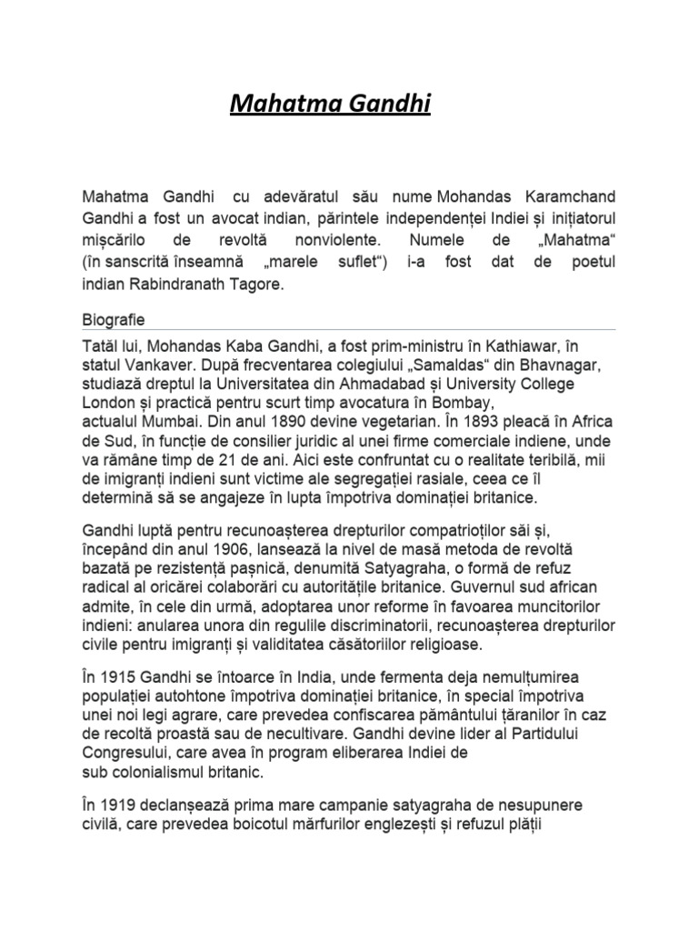 Mahatma Gandhi | PDF