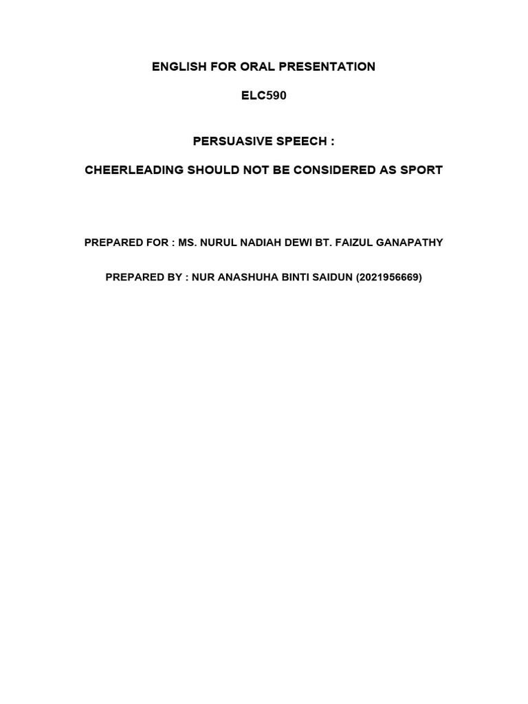 Elc Present | PDF | Cheerleading | Sports