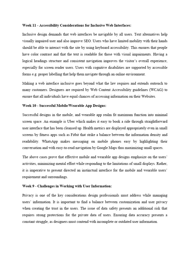 Weekly Journal | PDF | Usability | Methodology