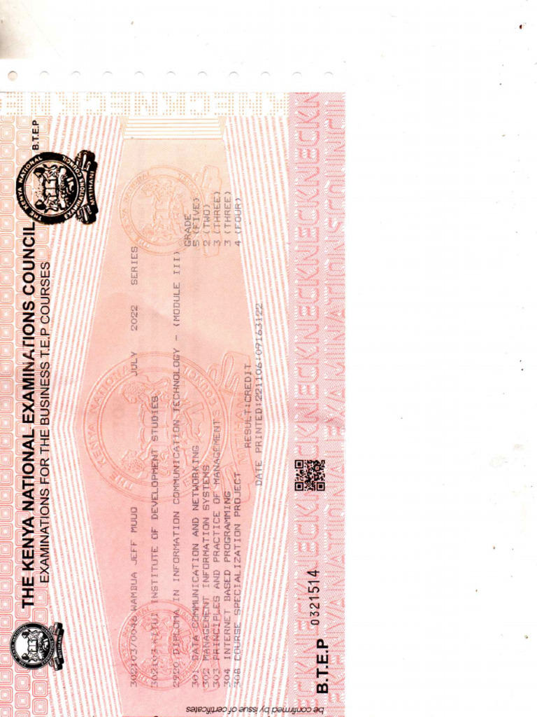 Results Slip Ict Diploma Module Iii | PDF