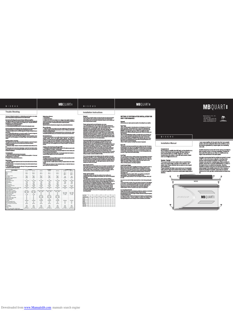 discus_series_dsc10001 | PDF | Loudspeaker | Amplifier