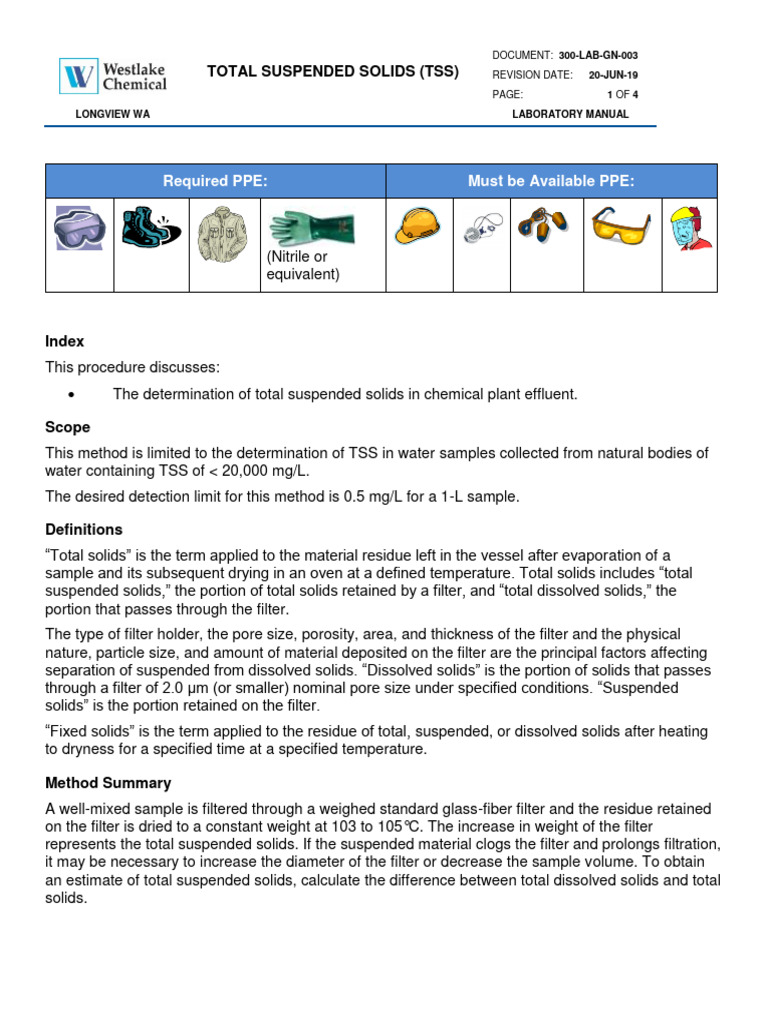 Tss Manual Pdf Fresh Water Water