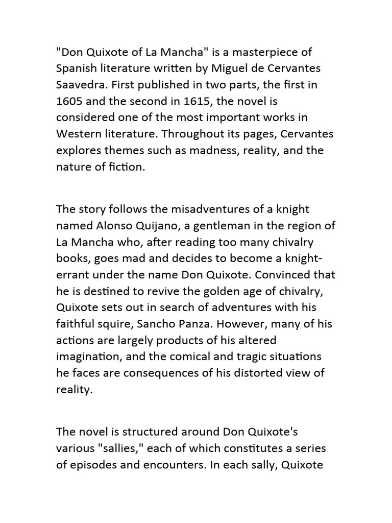 Don Quixote English | PDF | Don Quixote