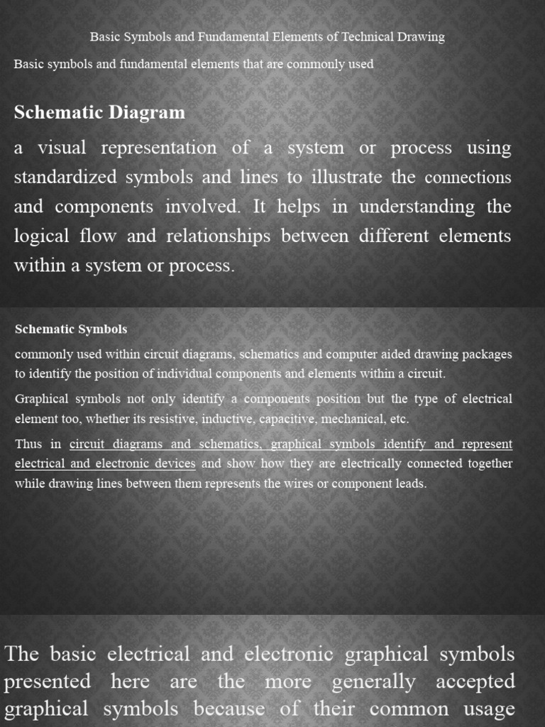 Basic Symbols and Fundamental Elements of Technical Drawing | PDF ...